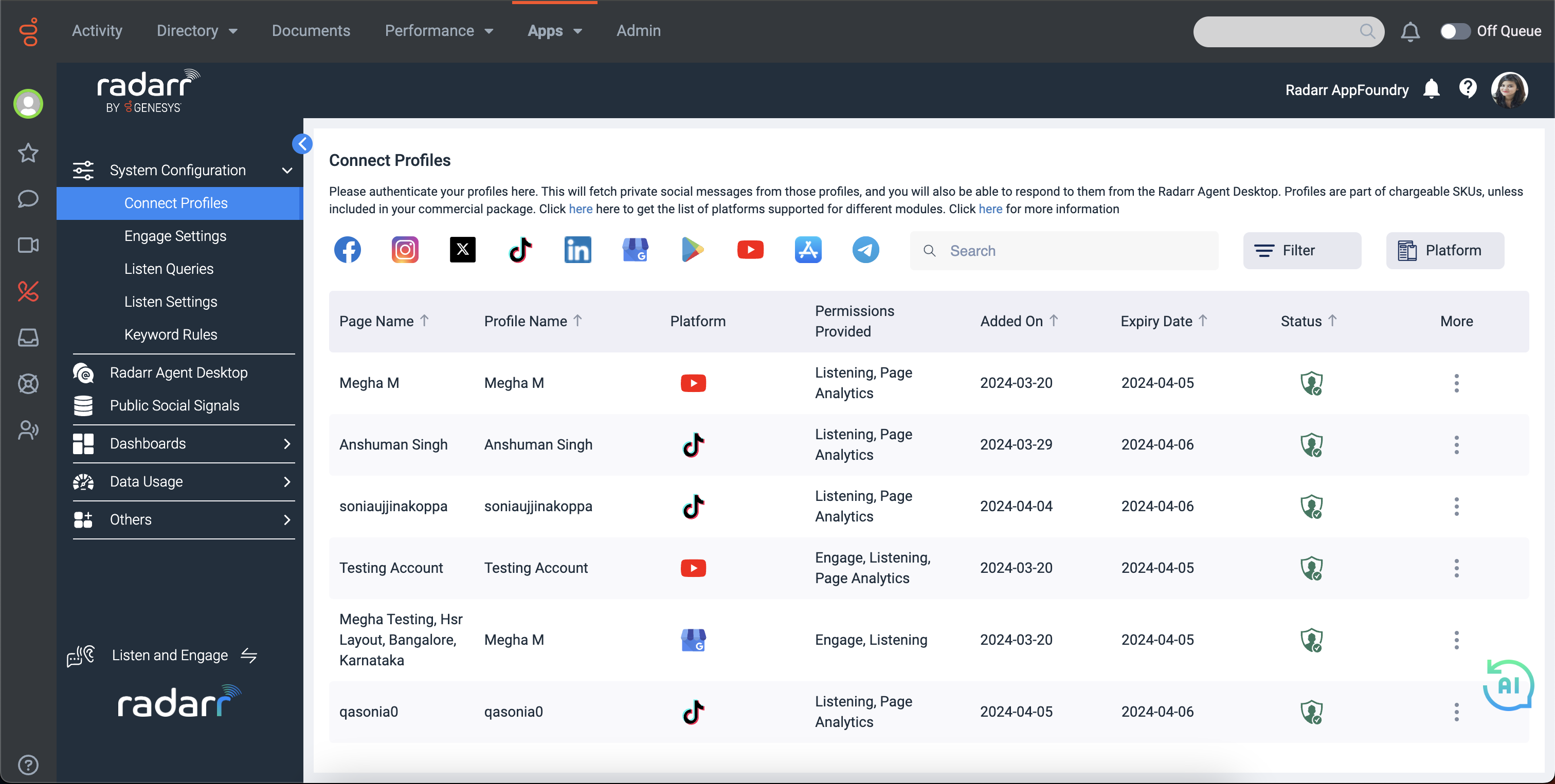Additional Details - Radarr (a Genesys company)